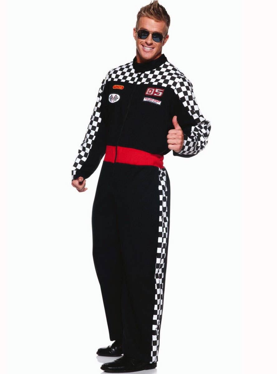 Plus Size Mens Speed Demon Race Driver Costume