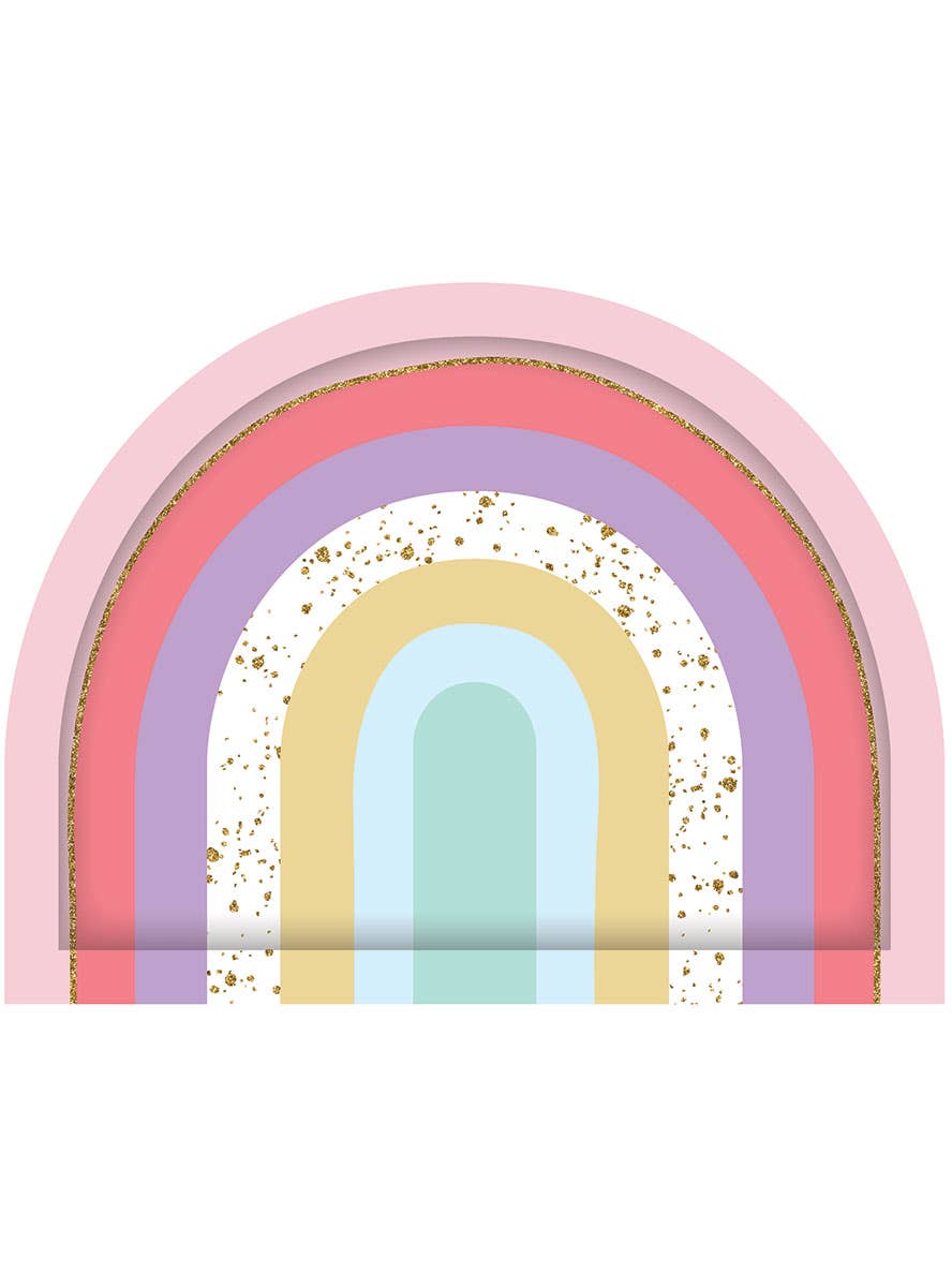 8 Pack Pastel Rainbow Paper Plates | Rainbow Party Supplies