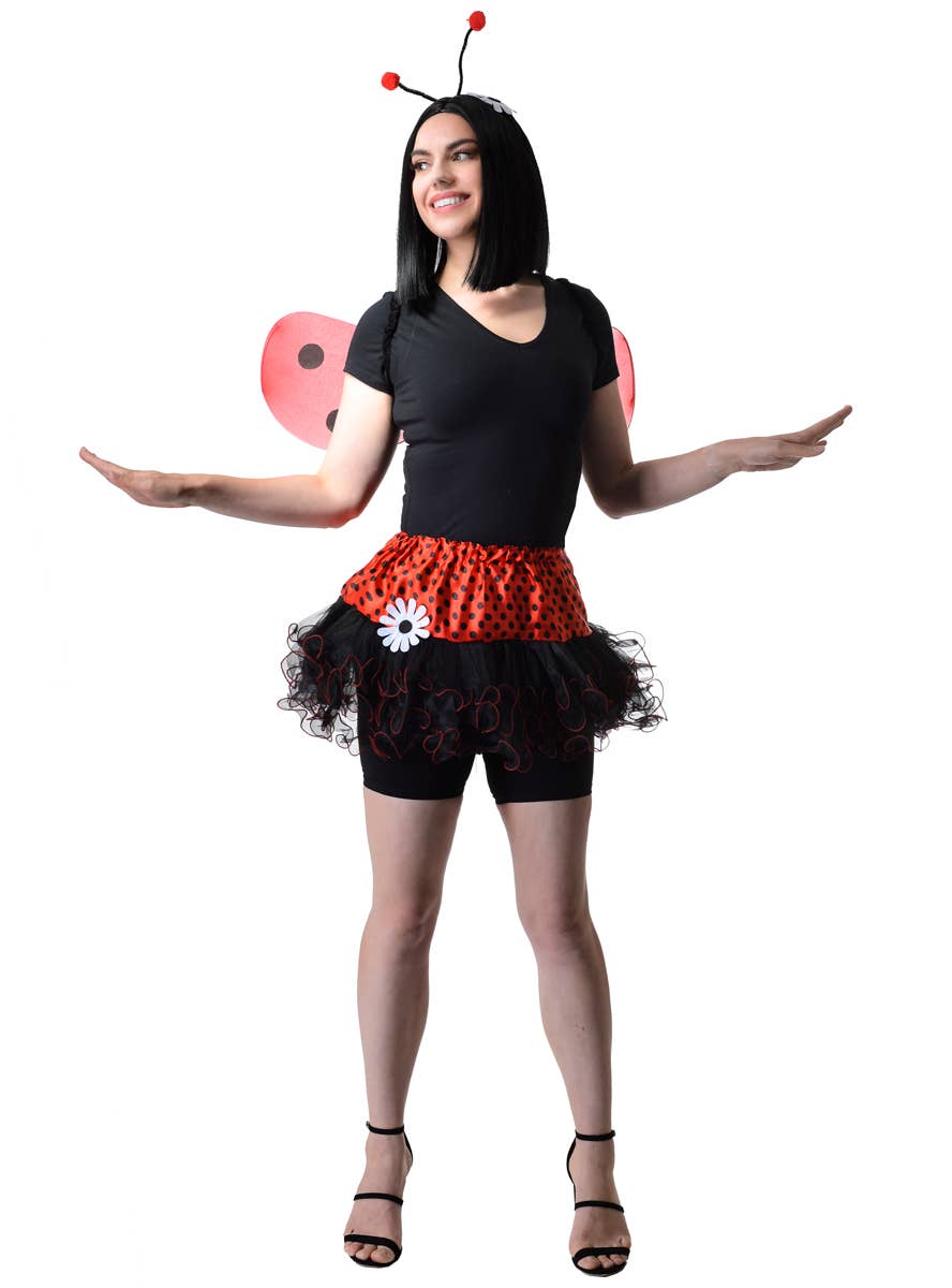 Womens Red and Black Ladybug Costume Set