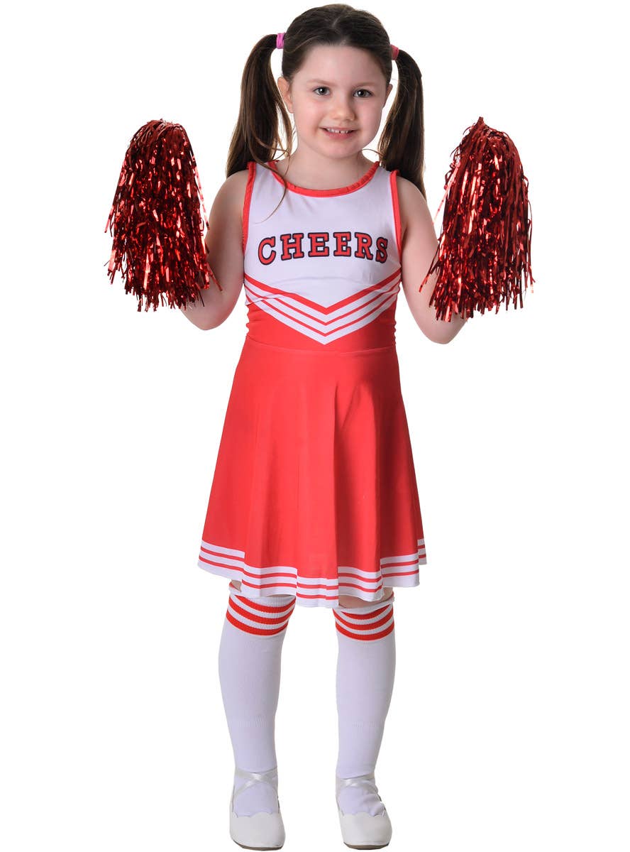 Girls Red Cheerleader Costume | Heaven Costumes