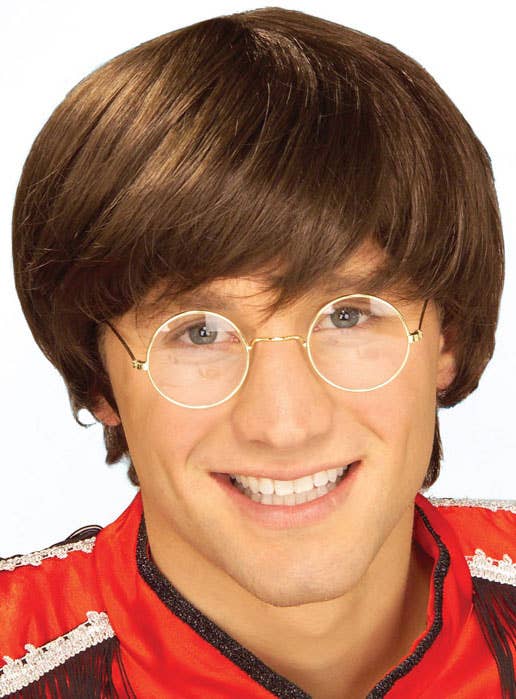 Beatles Wig | Mens 60s Short Brown Wig | Beatles Costume Wig