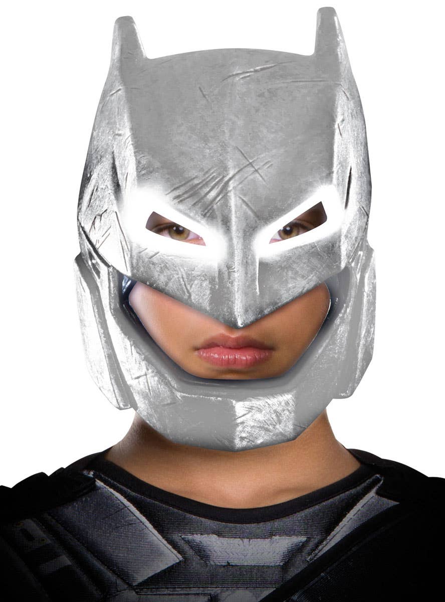 Adults Silver Light Up Batman Mask | Batman Costume Mask for Adults