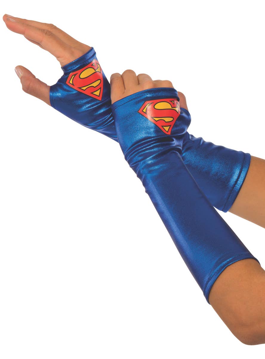 Officially Licensed Supergirl Gauntlets | Blue Supergirl Costume Gauntlets