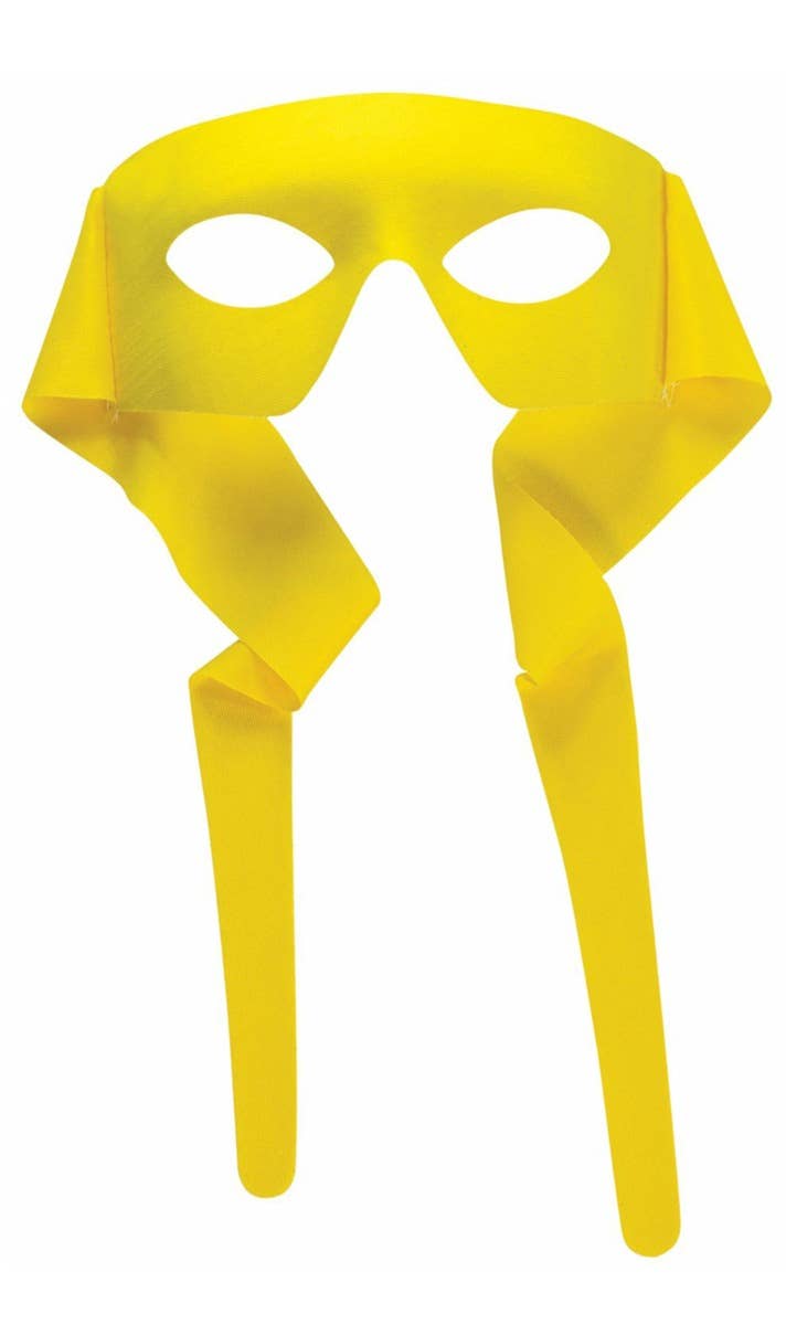 Adults Yellow Superhero Face Mask | Basic Yellow Hero Costume Mask