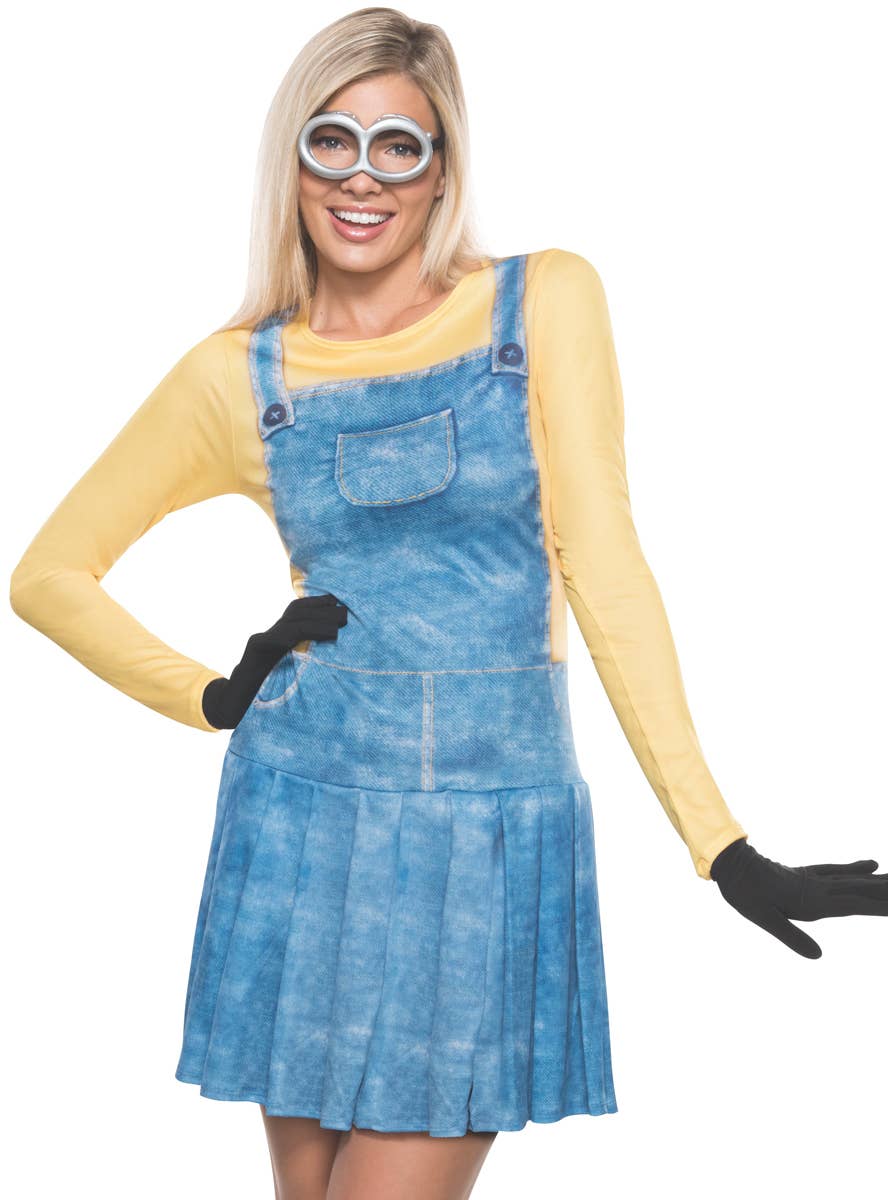 Minion Movie Womens Blue Costume Dress | Womens Minion Costume