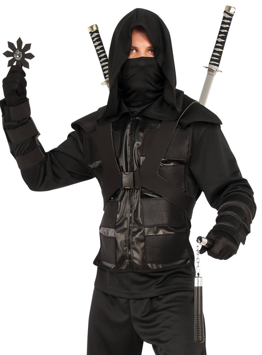 Mens Ninja Costume | Black Japanese Ninja Costume for Adults