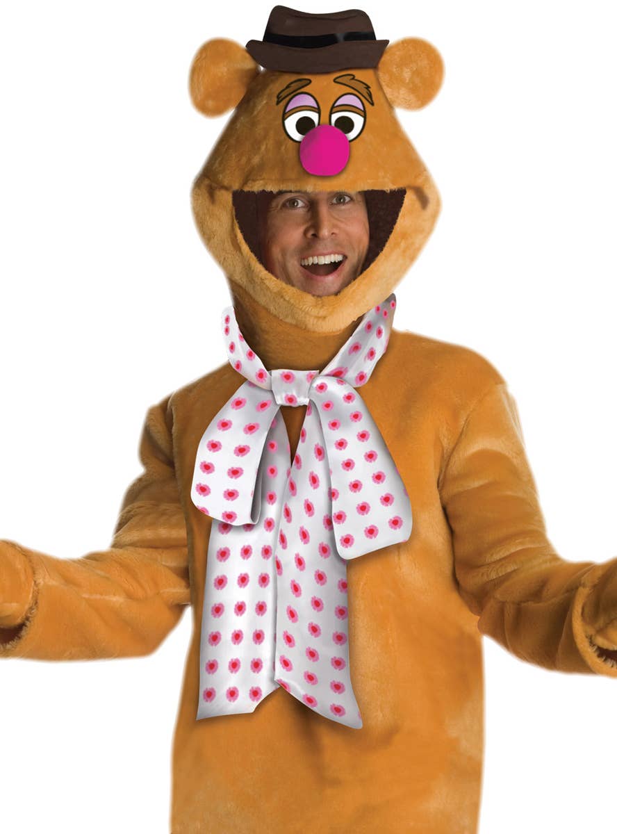 Fuzzy Fozzie Bear Costume | Adults Licensed Muppets Bear Costume