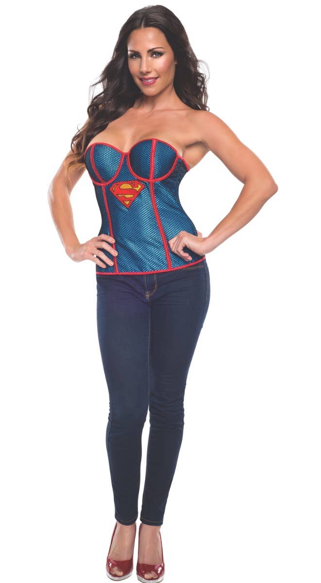 Sexy Superhero Womens Corset Supergirl Womens Sexy Corset