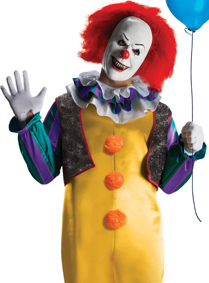 Classic Pennywise Clown Costume | Mens IT Clown Halloween Dress Up