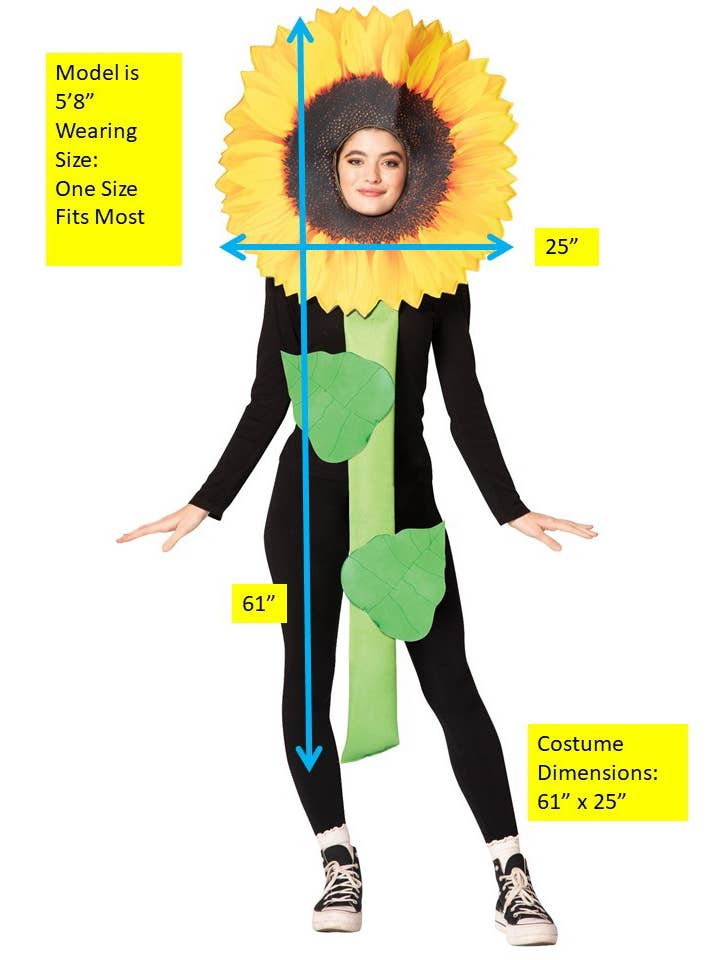 Adults Yellow Sunflower Costume | Heaven Costumes