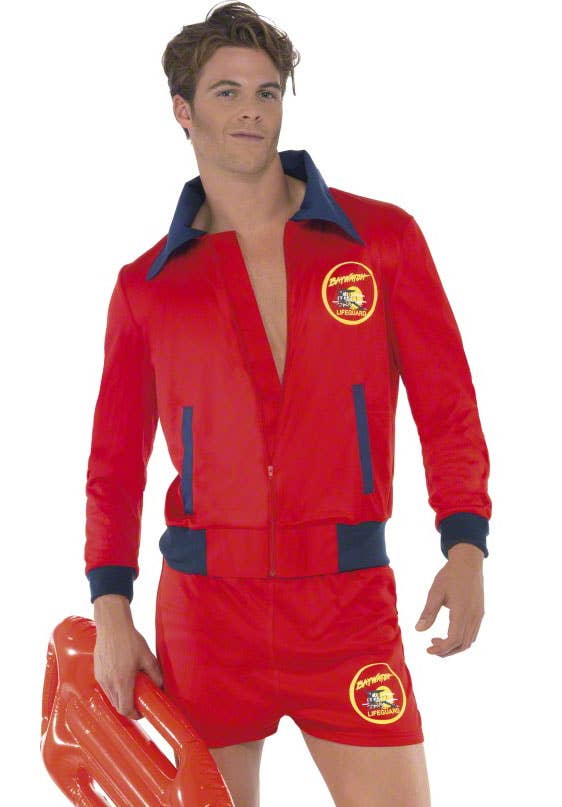 Deluxe Red Lifeguard Outfit | Mens Licensed Baywatch Costume