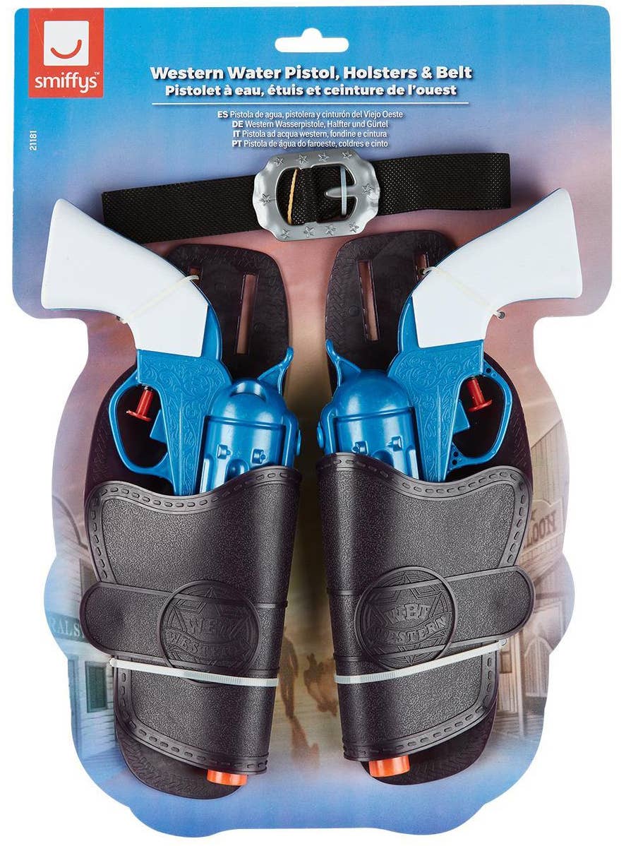 Western Water Pistol Guns Set | Western Costume Guns and Holster Set