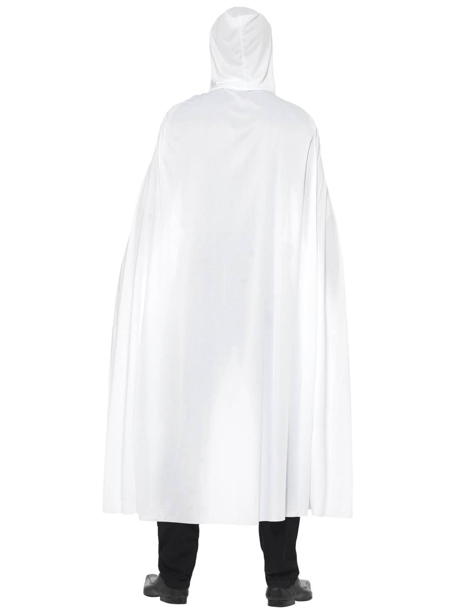 Mens White Hooded Cape | Womens Long White Cloak Costume Accessory