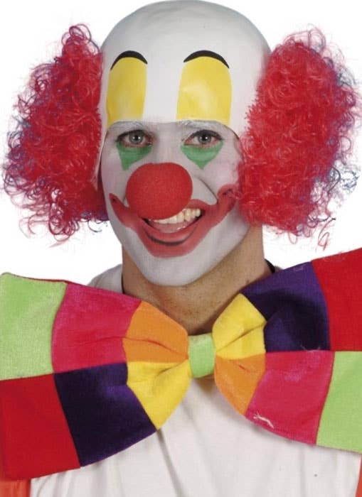 Clown Costume Accessory | Clown Head with Hair | Bald Clown Wig