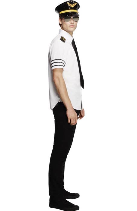 White Flight Captain Pilot Costume | Mens Air Force Uniform Dress Up