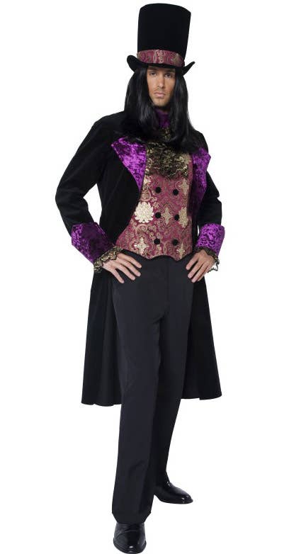 Mens Purple Gothic Count Dracula Costume | Mens HALLOWEEN COSTUMES