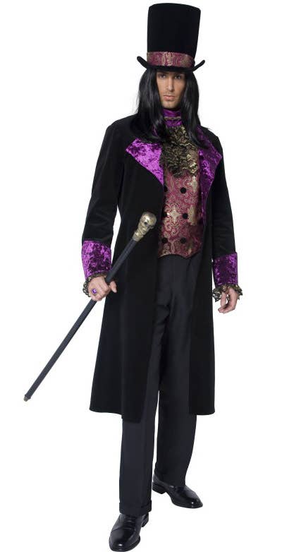 Mens Purple Gothic Count Dracula Costume | Mens HALLOWEEN COSTUMES