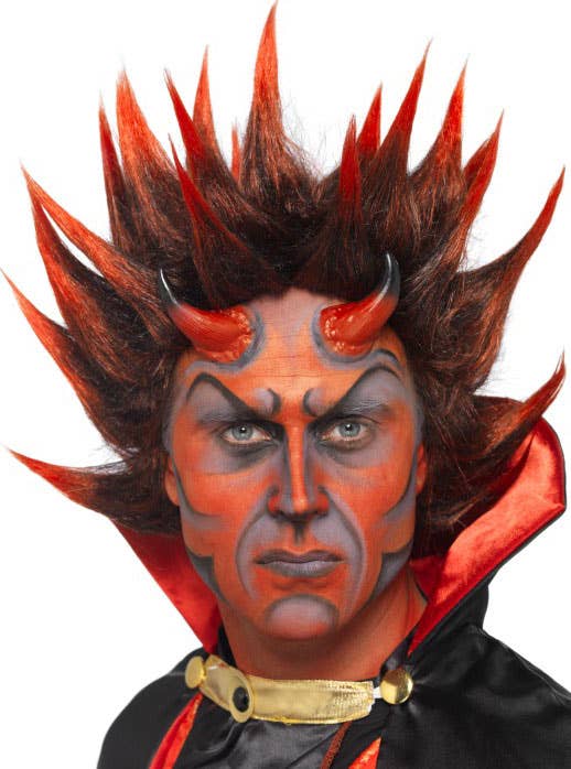 Spiked Halloween Devil Wig | Adults Spiky Red Devil Costume Wig