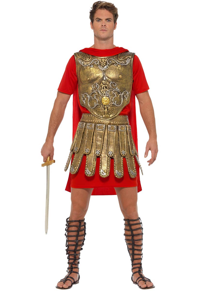 Mens Gladiator Costume | Golden Roman Gladiator Party Outfit
