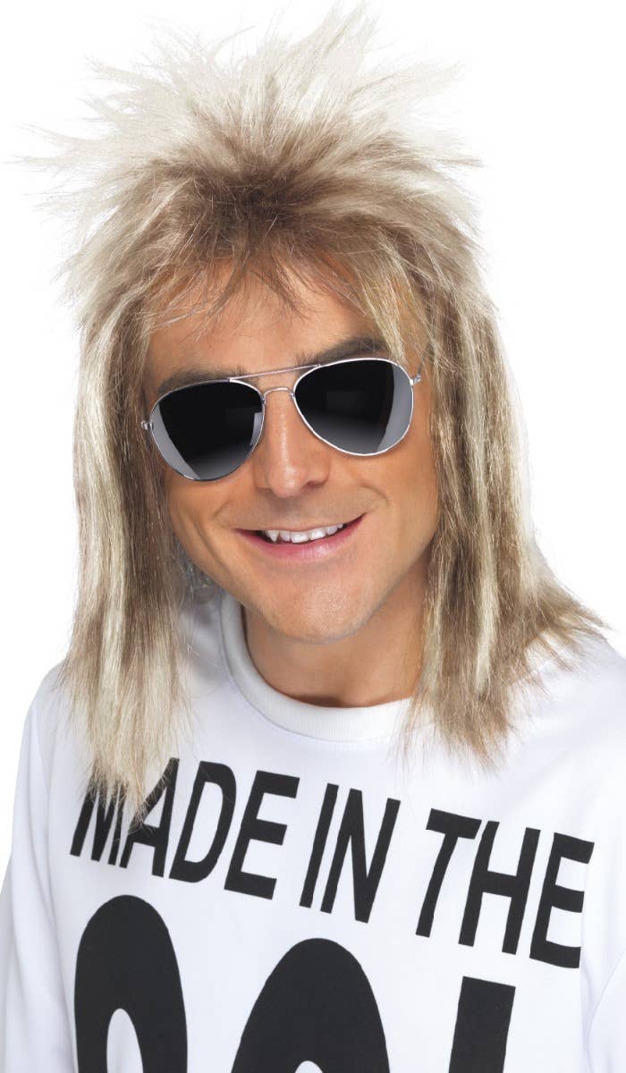 Mens 1980s Star Mullet Wig | Mens Mullet Wig
