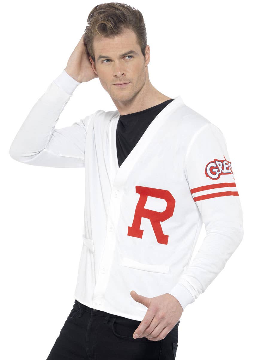 White Rydell High Jock Letterman Jacket | Mens 1950s Grease Costume