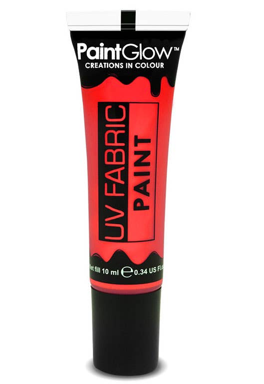 Neon Red Blacklight Fabric Paint | Fluro Red UV Fabric Paint