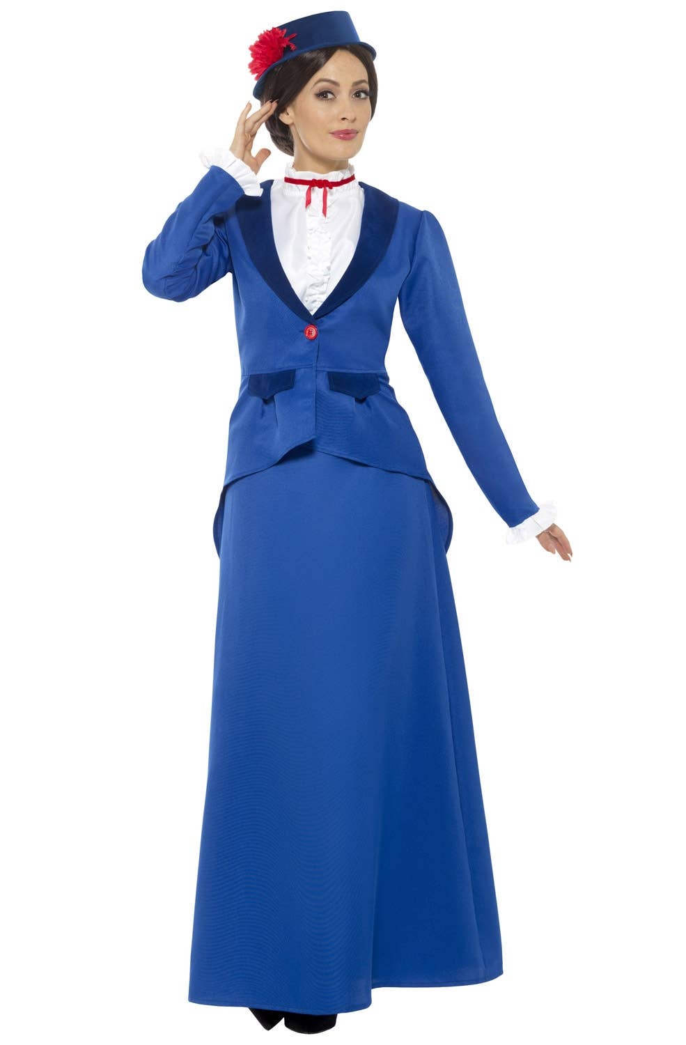 Blue Victorian Nanny Costume | Womens Nanny Poppins Costume