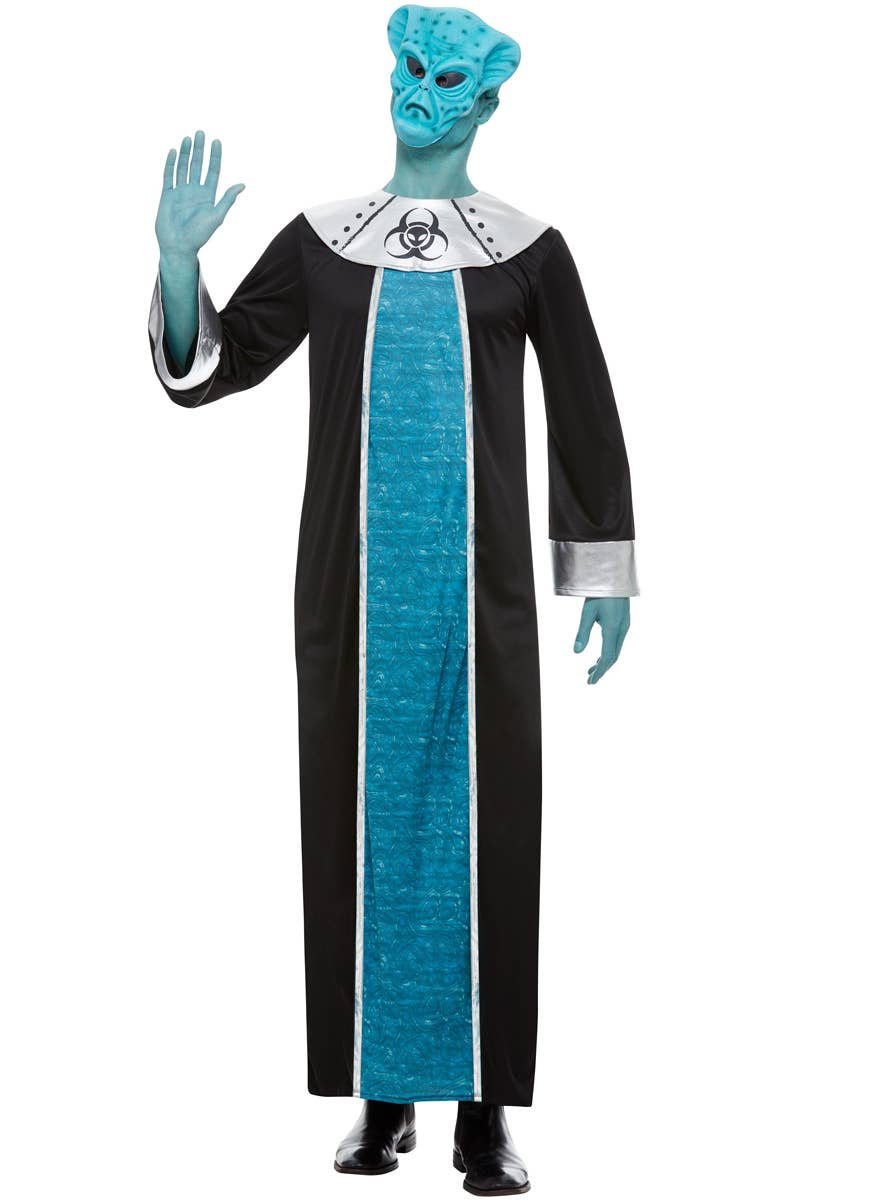 Alien Lord Spaceman Costume | Mens Blue Martian Book Week Costume