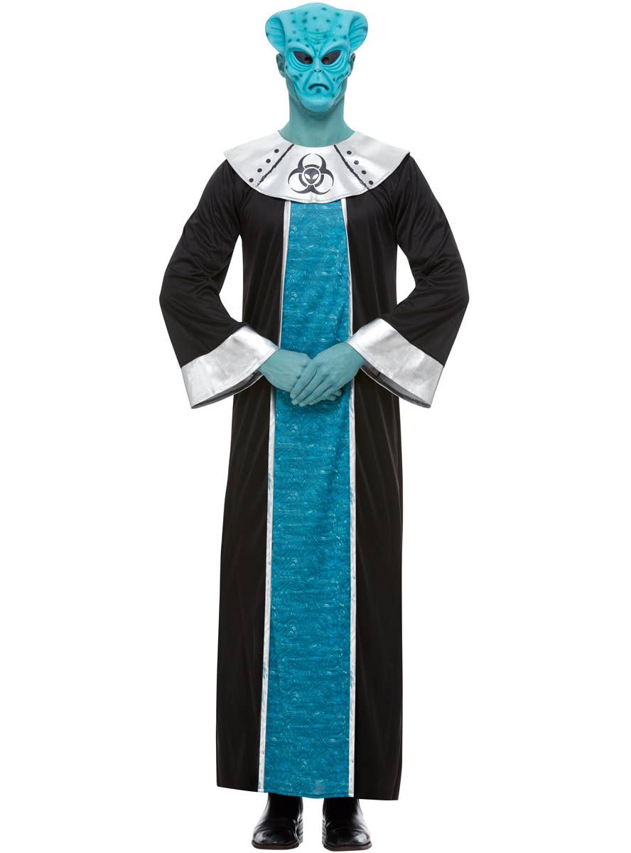 Alien Lord Spaceman Costume | Mens Blue Martian Book Week Costume