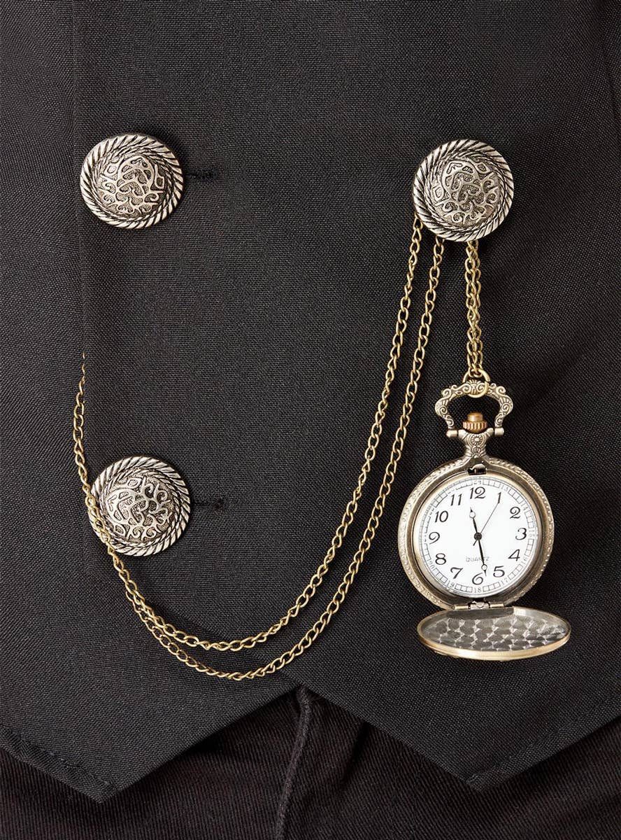 Fob Pocket Watch | Gold Pocket Watch 1920s Costume Accessory
