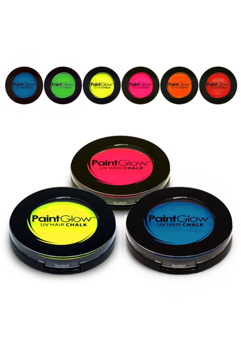 Neon Pink Blacklight Reactive Hair Chalk | UV Fluro Pink Hair Chalk