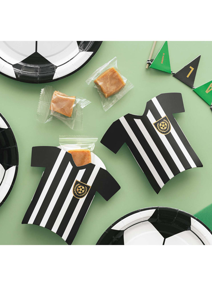 6 Pack Referee Shirt Favour Boxes | Soccer Party Supplies