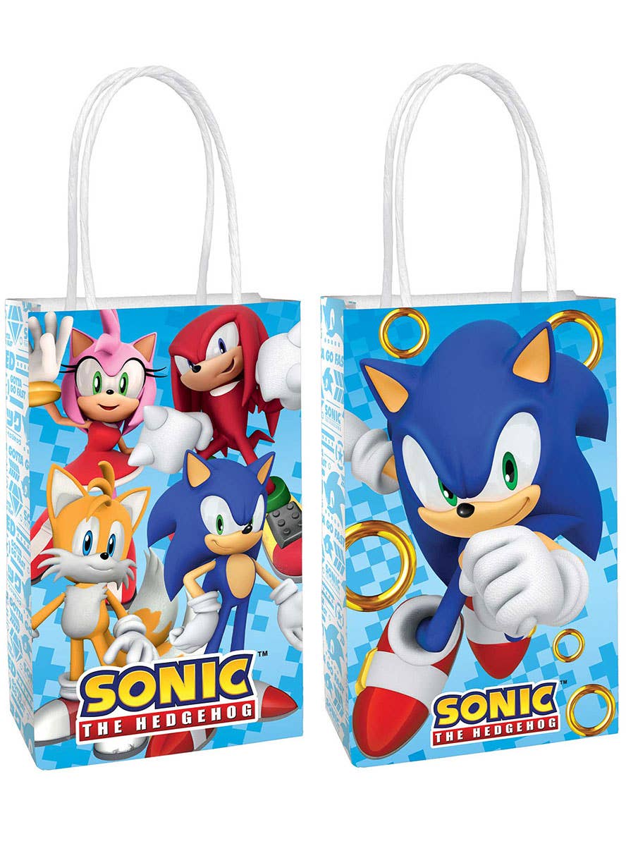 8 Pack Sonic the Hedgehog Paper Party Favour Bags