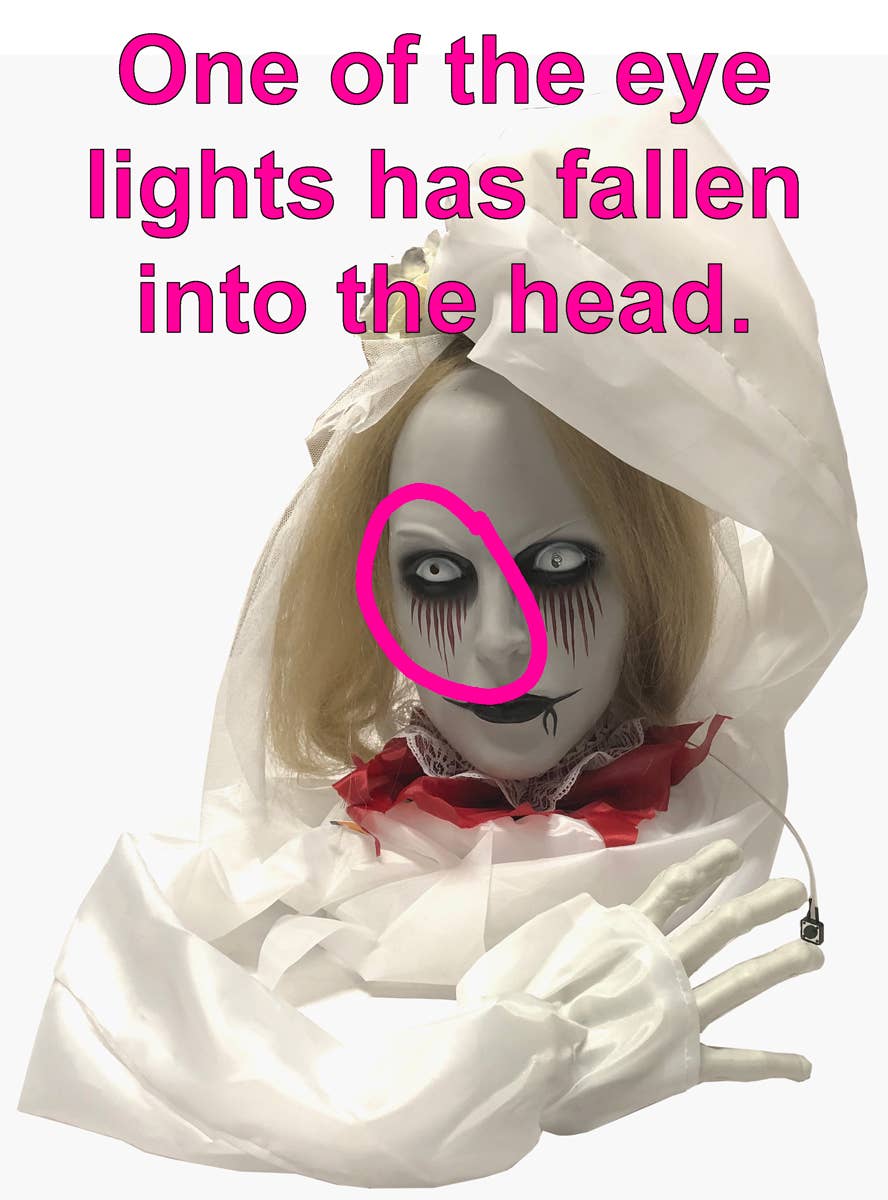 Head Raising Animated Ghost Bride Decoration