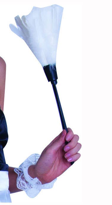 Classic White Feather Duster | White French Maid Feather Duster