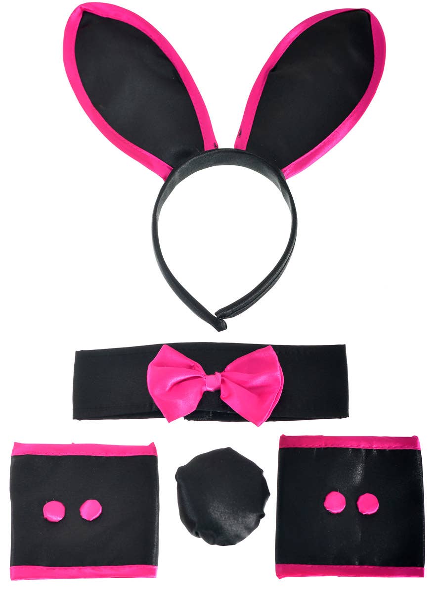 Pink and Black Bunny Costume Kit | Playboy Bunny Accessory Set