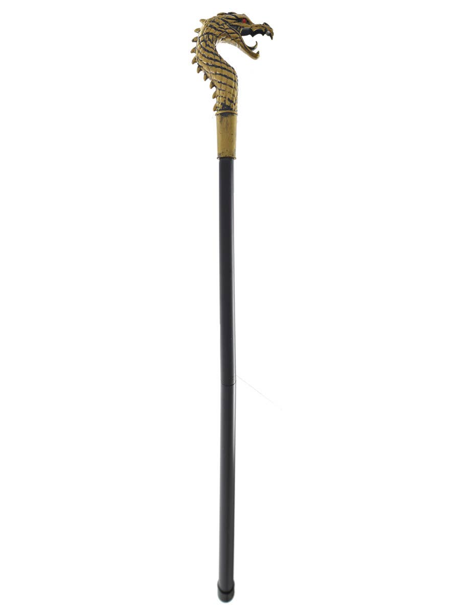 Gold Dragon Cane Medieval Costume Accessory