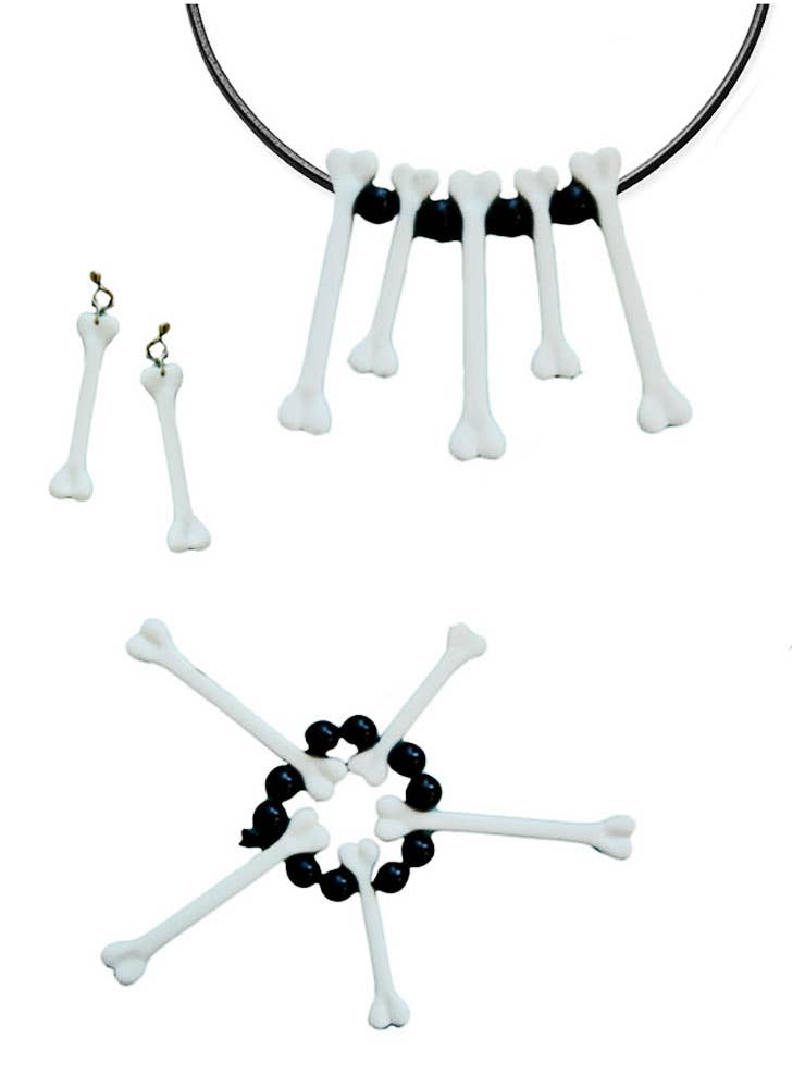 Voodoo Costume Bones Jewellery Set | Witch Doctor Bone Accessory Kit