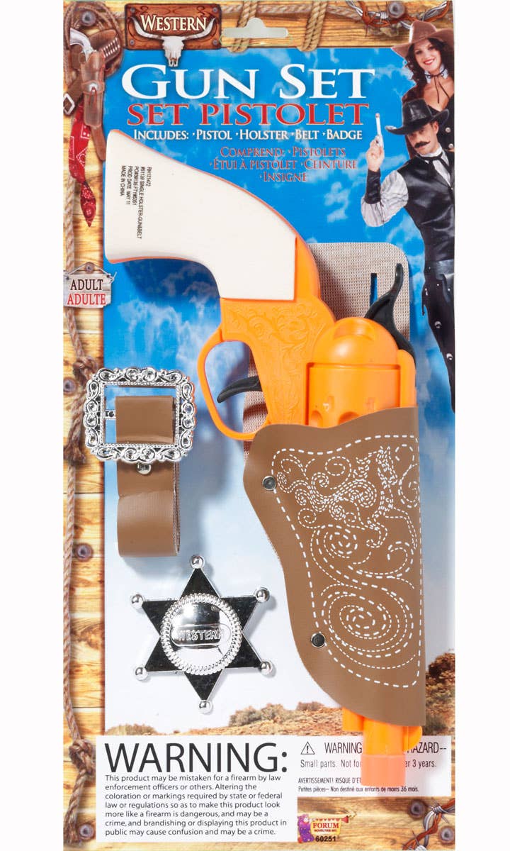 Sheriff Costume Wild West Gun Holster Set With Sheriff Badge – Cowboy ...