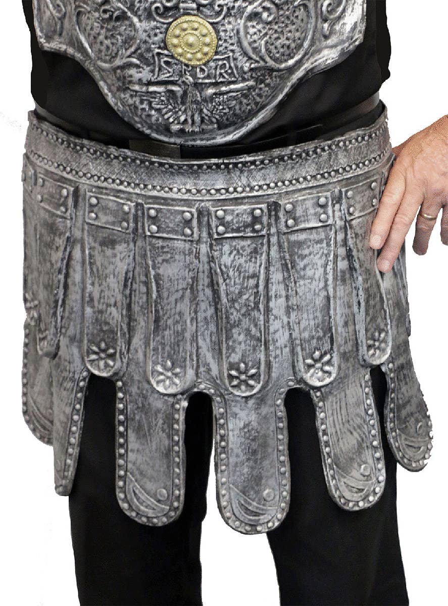 Iron Look Silver Gladiator Tunic Skirt | Latex Gladiator Costume Skirt