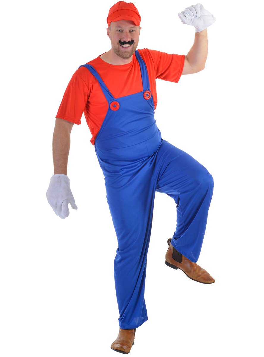 Mens Gaming Red Italian Plumber Costume