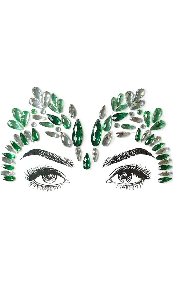 Stick On Festival Face Jewellery | Stick On Dragonette Festival Makeup