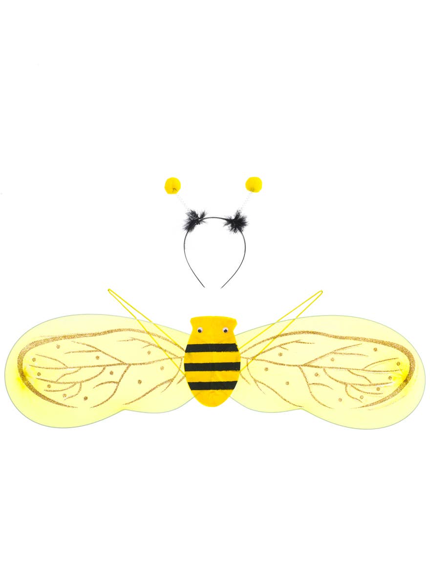 Girls Bee Costume | Glitter Bumblebee Dress Up Outfit for Kids