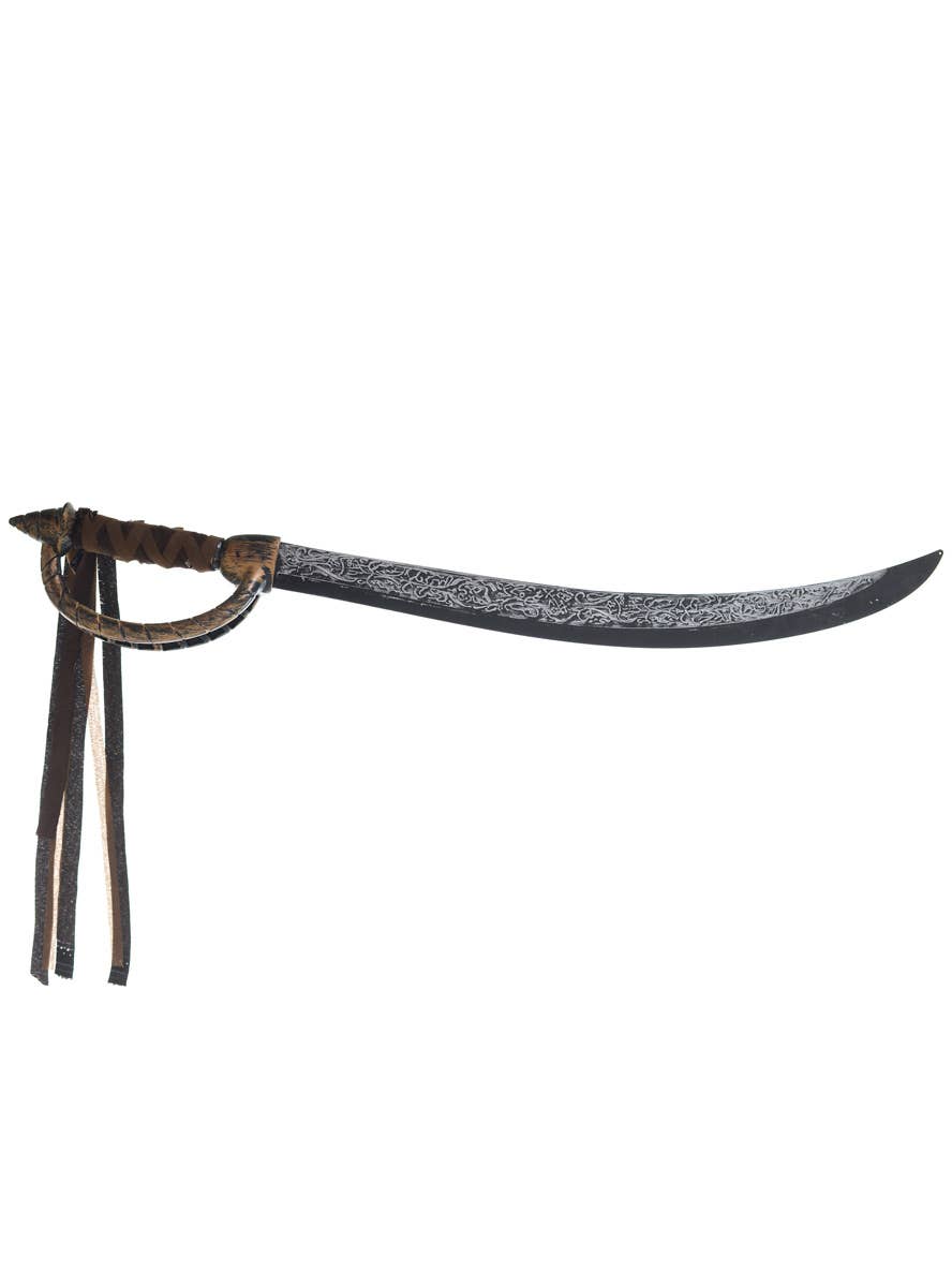 Long Pirate Costume Sword | Long Silver and Bronze Pirate Cutlass