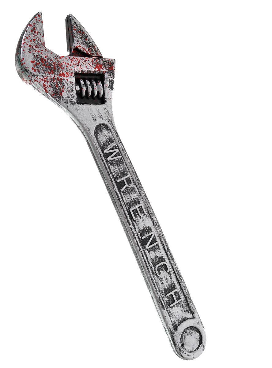 Bloody Wrench Costume Accessory | Blood Splattered Halloween Wrench