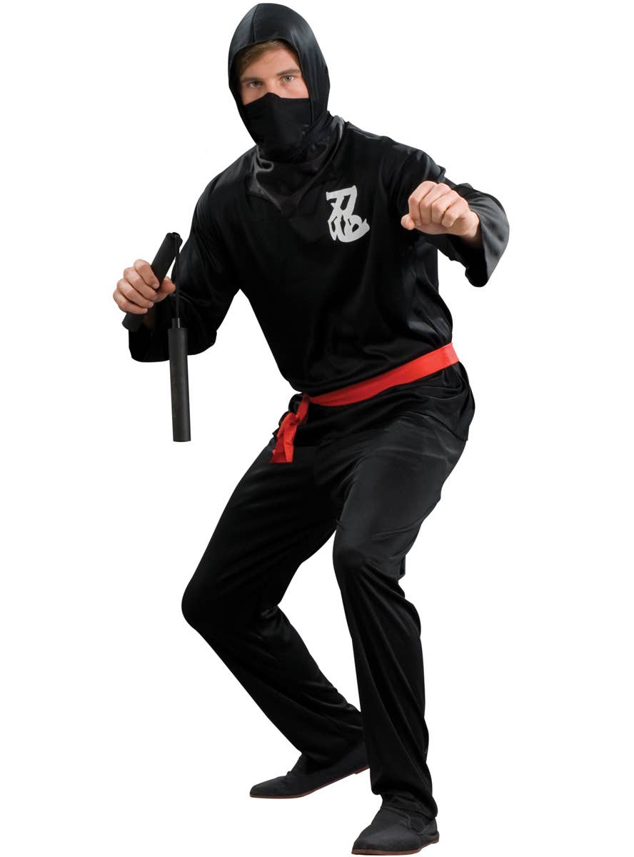 Classic Black Ninja Mens Costume | Japanese Ninja Costume for Men