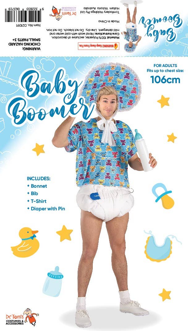 Mens Funny Baby Boy Costume | Baby Boy Dress Up Costume for Adults