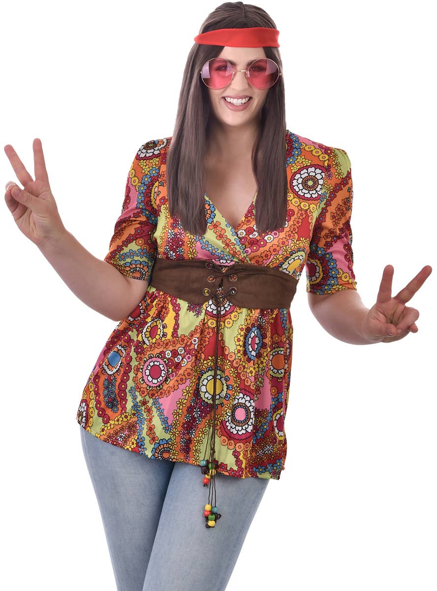 70s Hippie Costume Shirt for Women | Womens Hippie 70s Costume