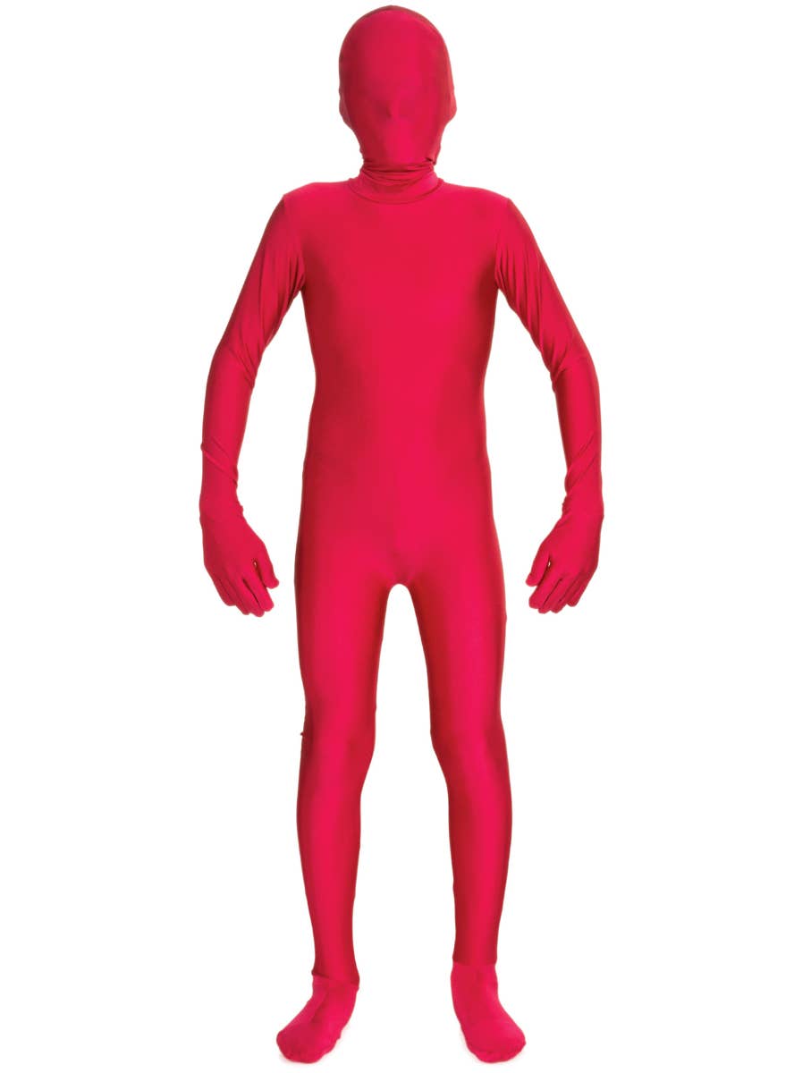 Teen Red Skin Suit Costume | Red Morpshuit Costume for Teen Boys