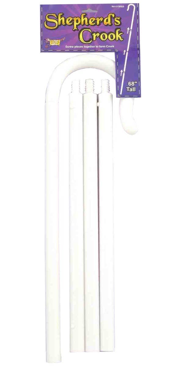 White Collapsible Costume Crook | Little Bo Peep Crook Accessory
